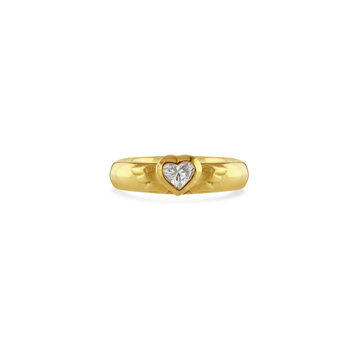 Diamond Set Fine Winged Heart Ring – Sophie Harley London