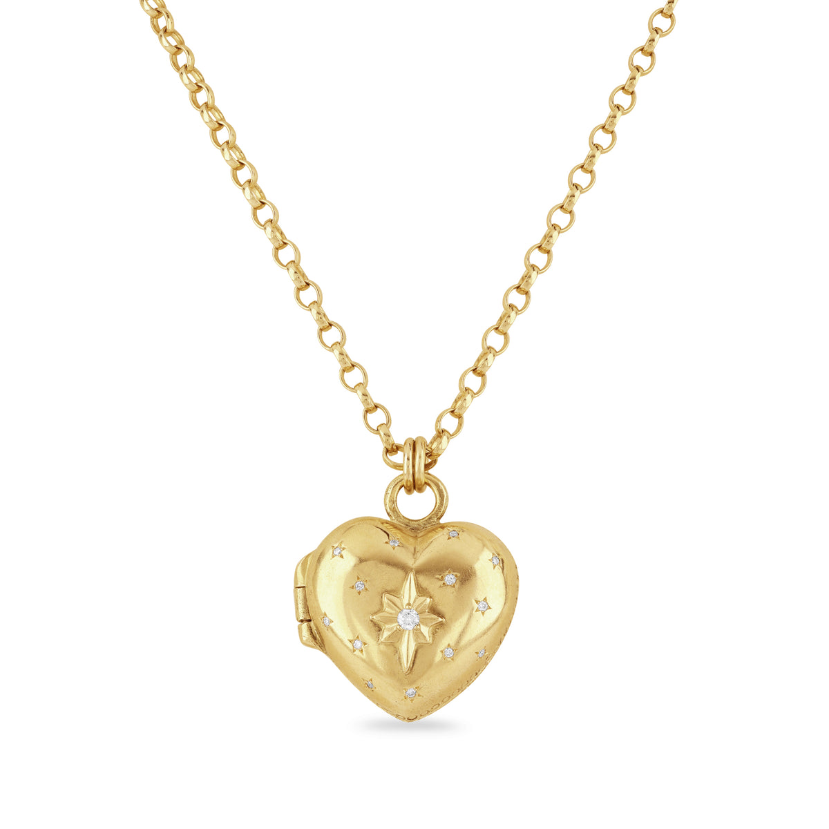 Gold & Diamond North Star Love Locket – Sophie Harley London