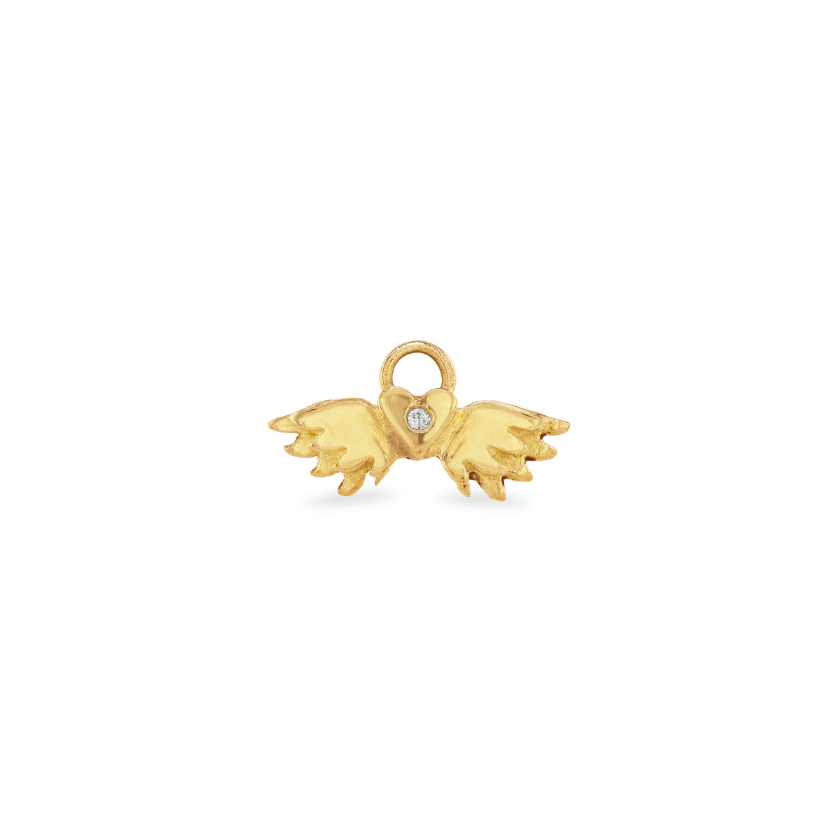 Gold & Diamond Classic Winged Heart Charm – Sophie Harley London